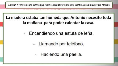 TRABAJAMOS LA COMPRENSIÓN LECTORA A TRAVÉS DE INFERENCIAS que estamos ...