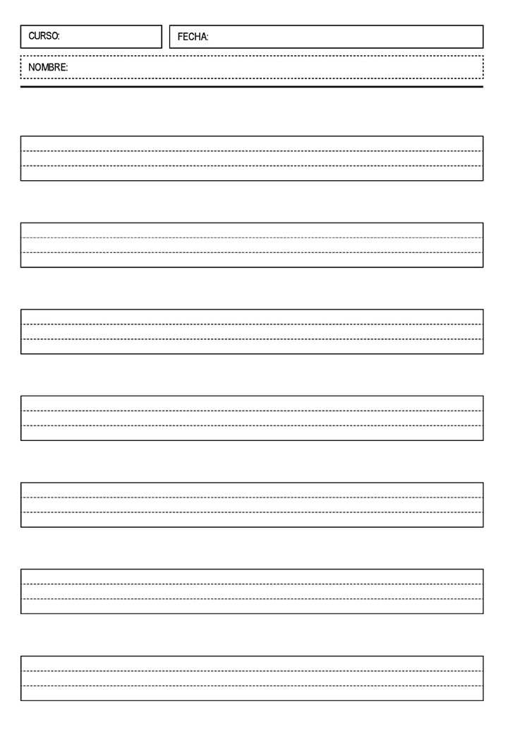 Colección plantillas de escritura de diferentes pautas y cuadriculas 20 ...