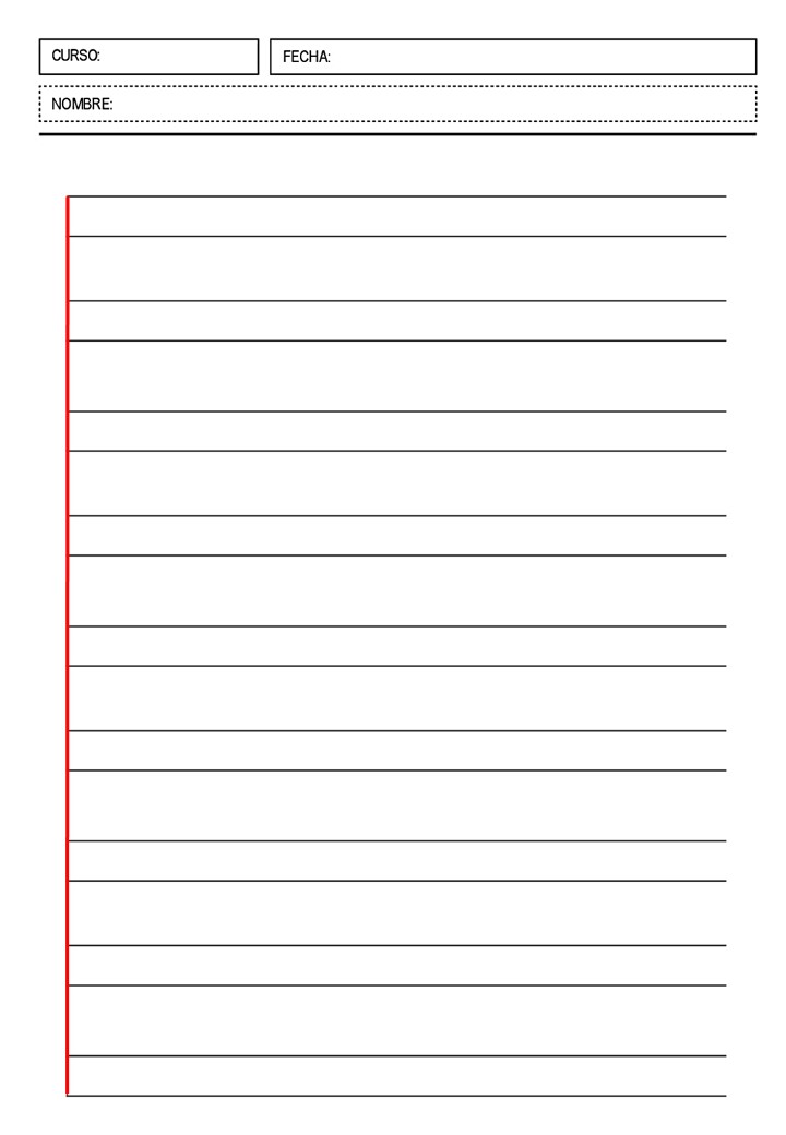 Colección de plantillas de pautas para escritura (6) - Orientación ...