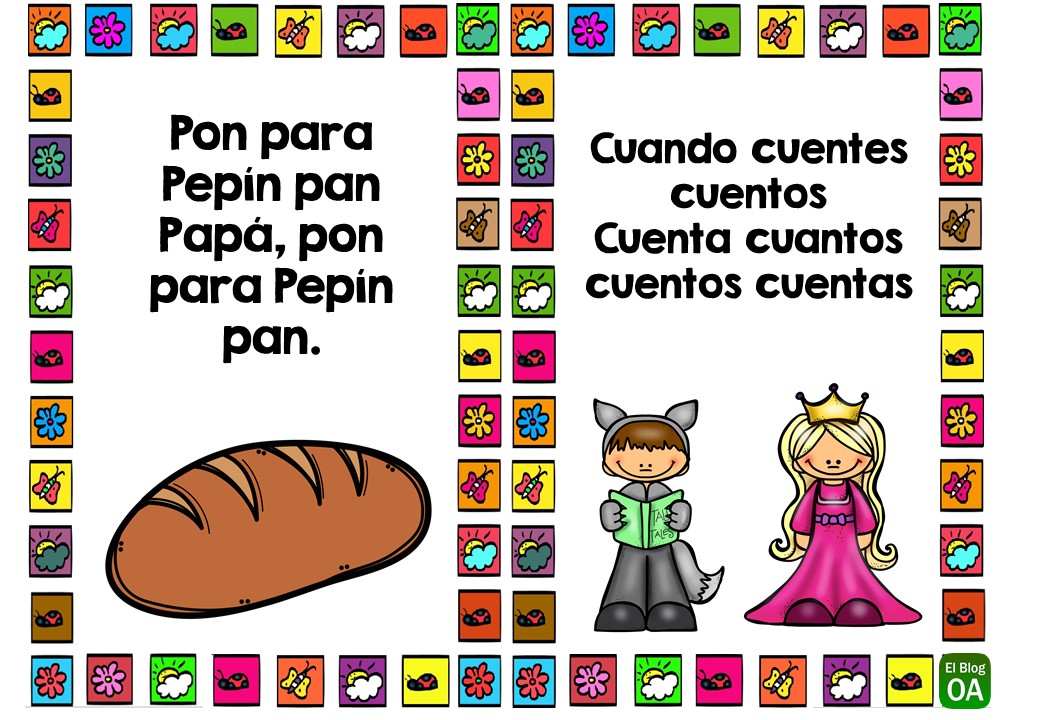 Colección de trabalenguas con imágenes divertidos para niños y niñas (1 ...