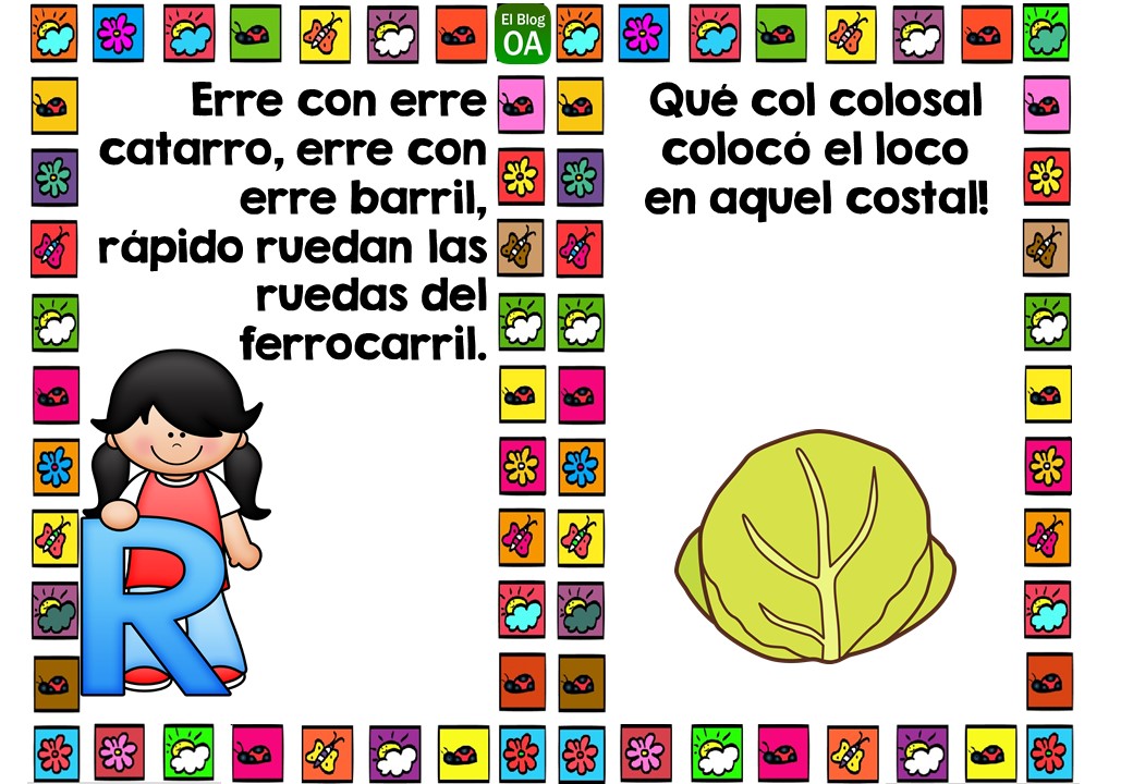 Colección de trabalenguas con imágenes divertidos para niños y niñas (8 ...