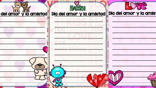 Dia del amor y la amistad san valentin modelos de cartas y plantillas ...