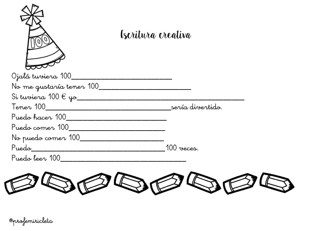 CIEN DIAS DE COLE LA FIESTA DEL 100 POR PROFE MIRICLETA -Orientacion ...