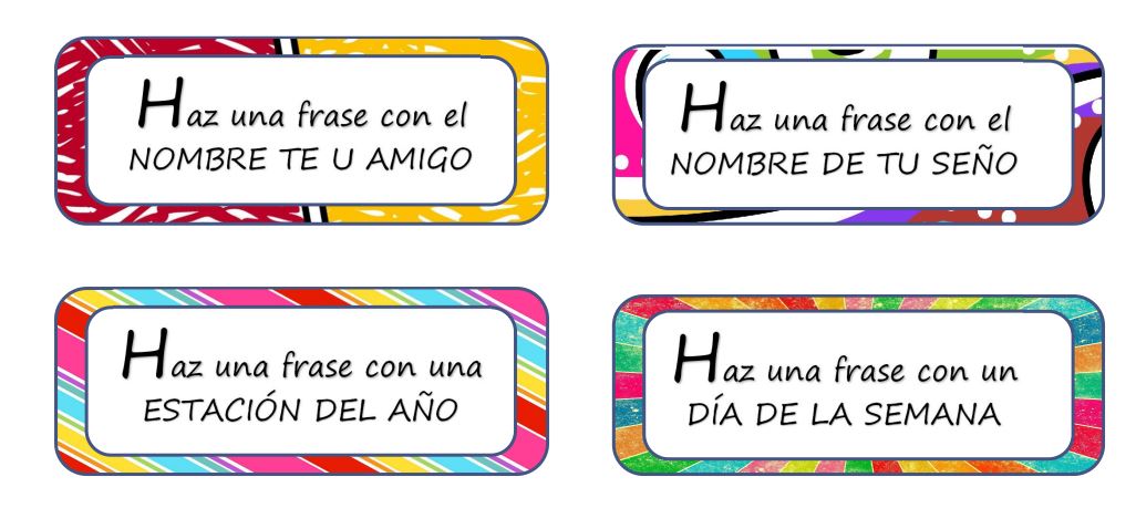 Tarjetas Escritura creativa y expresión oral con instrucciones ...