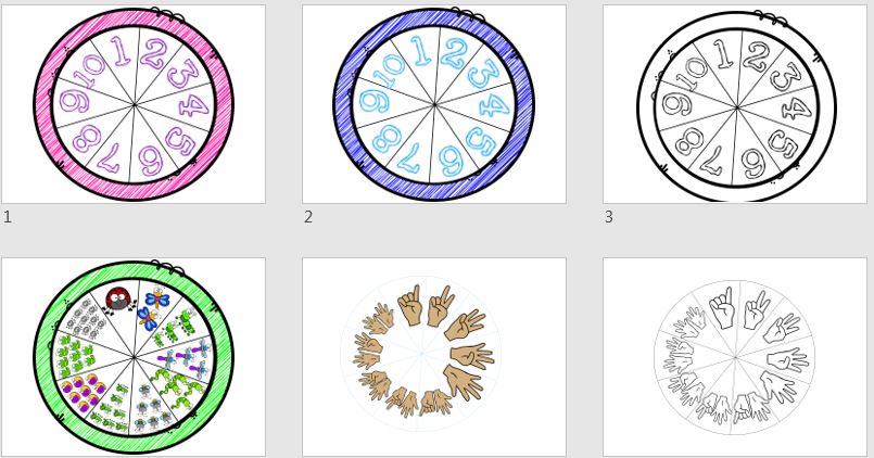 Ruletas matemáticas para trabajar los números del 1 al 10 destacada ...