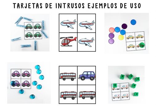 TARJETAS DE INTRUSOS DISCRIMINACIÓN VISUAL MEDIOS DE TRANSPORTE ...