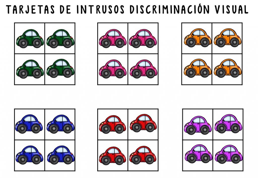 TARJETAS DE INTRUSOS DISCRIMINACIÓN VISUAL MEDIOS DE TRANSPORTE ...