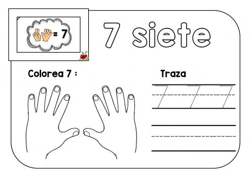 TRAZA Y COLOREA TRABAJAMOS LOS NÚMEROS DEL 1 AL 10 -Orientacion Andujar