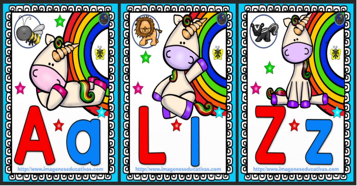 ABECEDARIO UNICORNIOS listo para descargar e imprimir -Orientacion Andujar