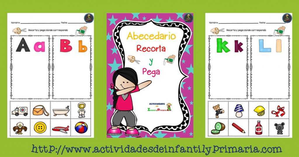 Actividades para trabajar el abecedario completo recortamos y pegamos ...