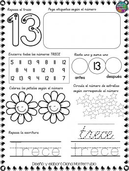 Trabajamos trazo, conteo y amigos de los NUMEROS 1 A 25 HOJAS PRACTICAS ...