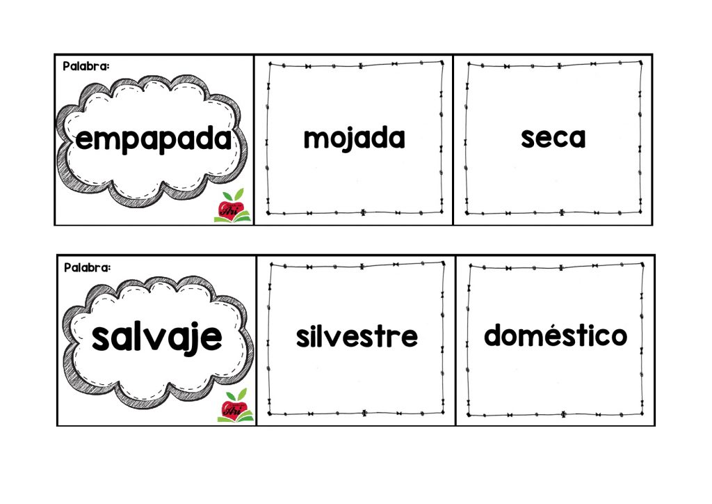 Actividades para trabajar sinónimos y antónimos dejamos plantilla ...