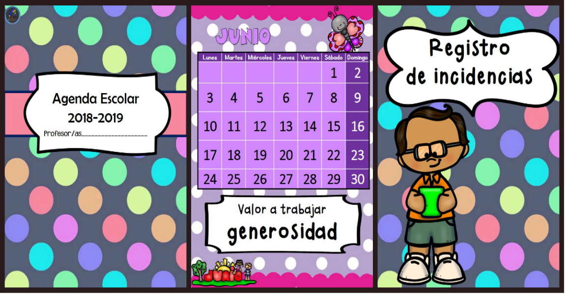 NUESTRA AGENDA ESCOLAR 2018-2019 TOTALMENTE GRATUITA -Orientacion Andujar