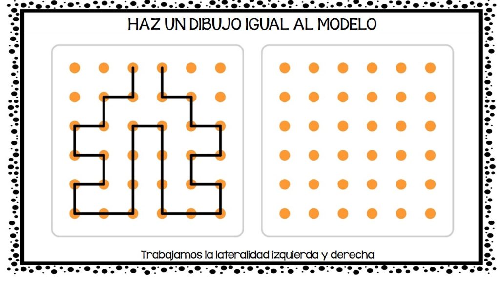 Trabajamos la lateralidad, dibujos por puntos - Orientacion Andujar