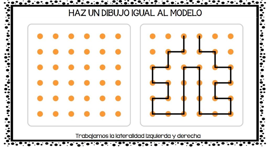 Trabajamos la lateralidad, dibujos por puntos - Orientacion Andujar