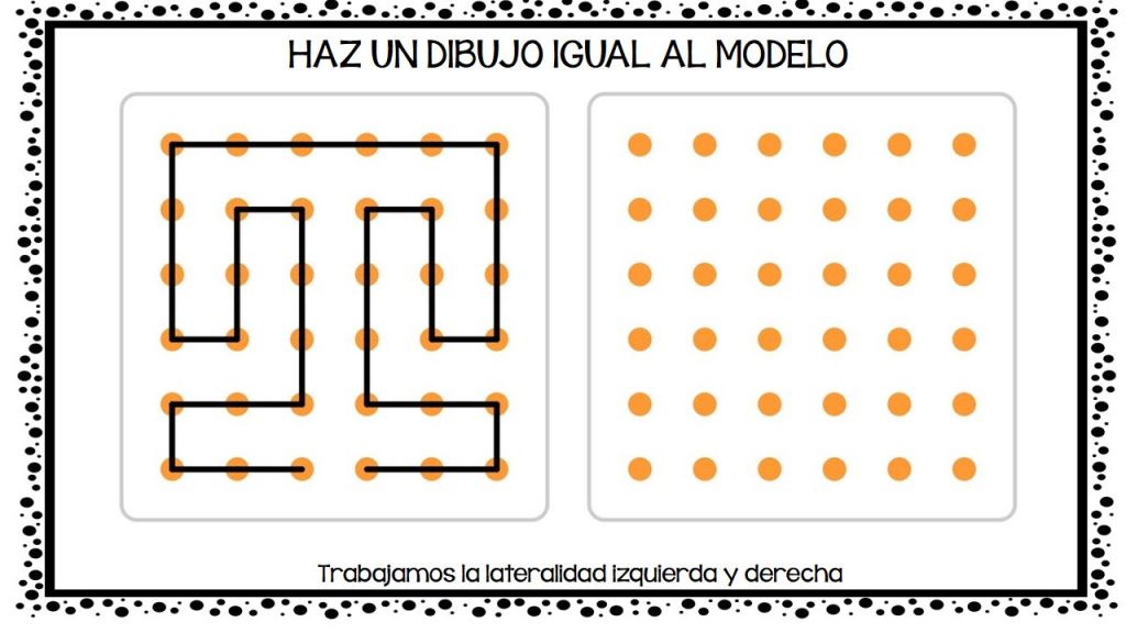 Trabajamos la lateralidad, dibujos por puntos - Orientacion Andujar