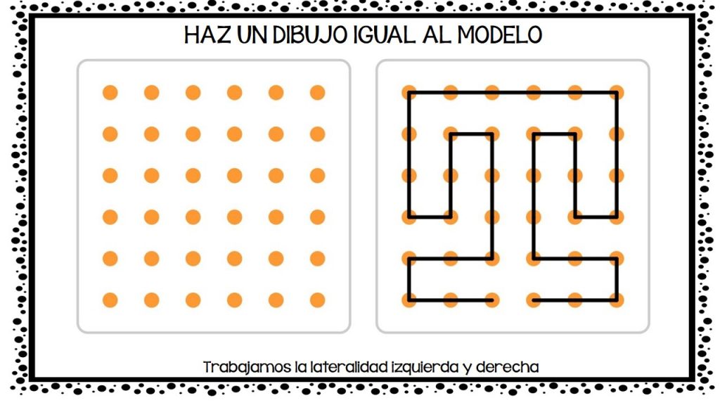 Trabajamos la lateralidad, dibujos por puntos - Orientacion Andujar