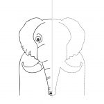 Trabajamos la lateralidad con etas fichas de simétricos de animales ...