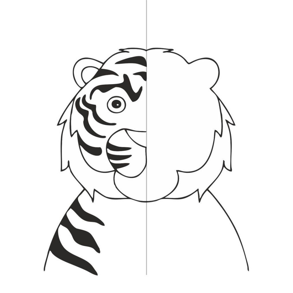 Trabajamos la lateralidad con etas fichas de simétricos de animales ...