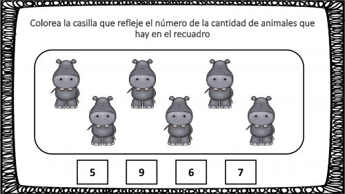Actividad matemática : Conteo animales -Orientacion Andujar