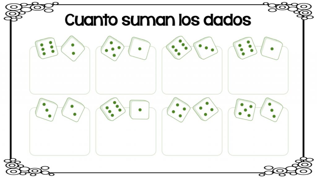 Divertidas sumas con dados para repasar este verano - Orientacion Andujar