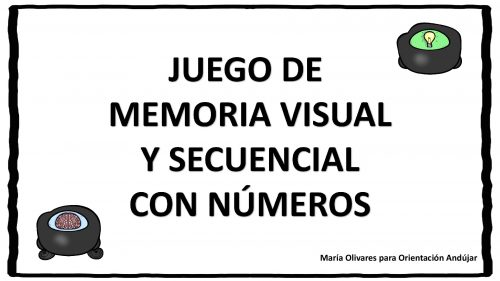 Juego de memoria visual y secuencial con números -Orientacion Andujar