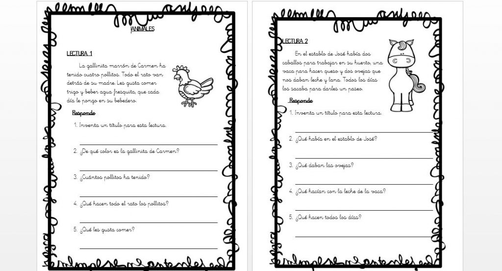 Mini lecturas comprensivas infantil y primaria temática los juguetes ...