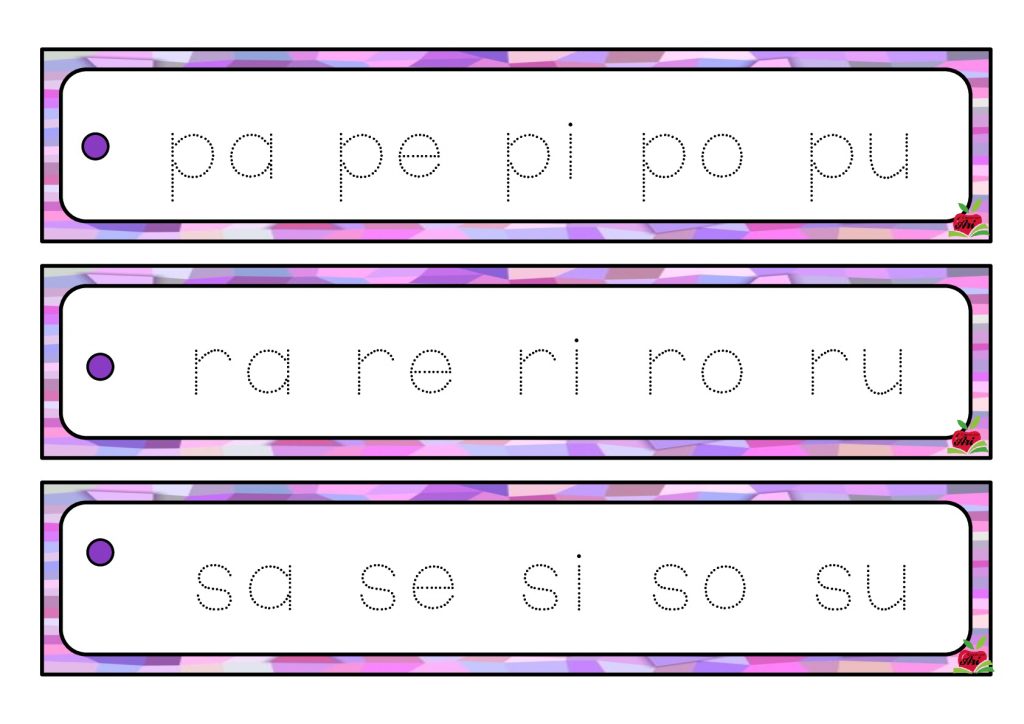 Mi llaverito de caligrafía con sílabas -Orientacion Andujar