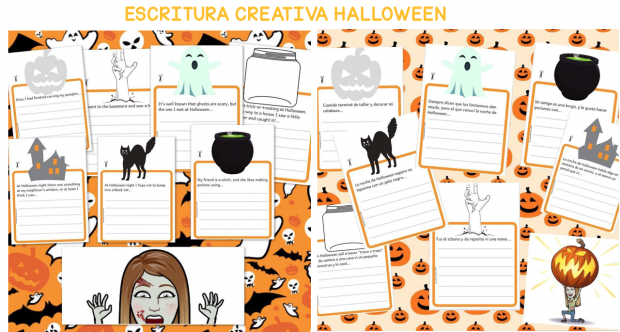 Escritura creativa continua la historia especial halloween CAS-ENG ...