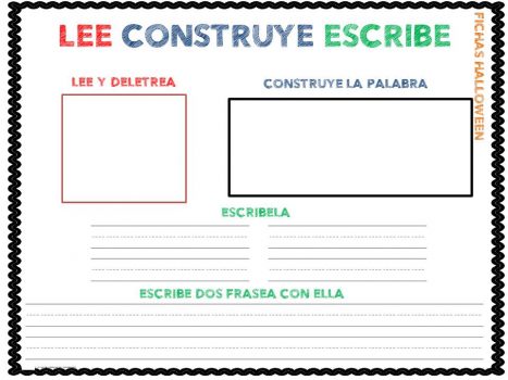 LEE CONSTRUYE ESCRIBE ESPECIAL HALLOWEEN -Orientacion Andujar