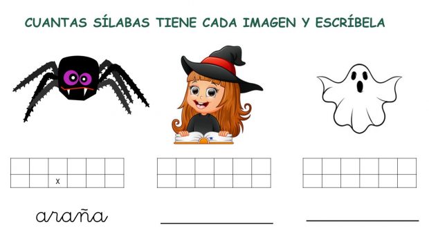 Conciencia sílábica con motivos de halloween EDITABLE PPT -Orientacion ...