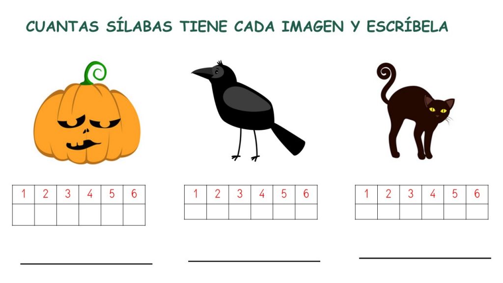 cuenta sílabas halloween (3) - Orientación Andújar - Recursos Educativos