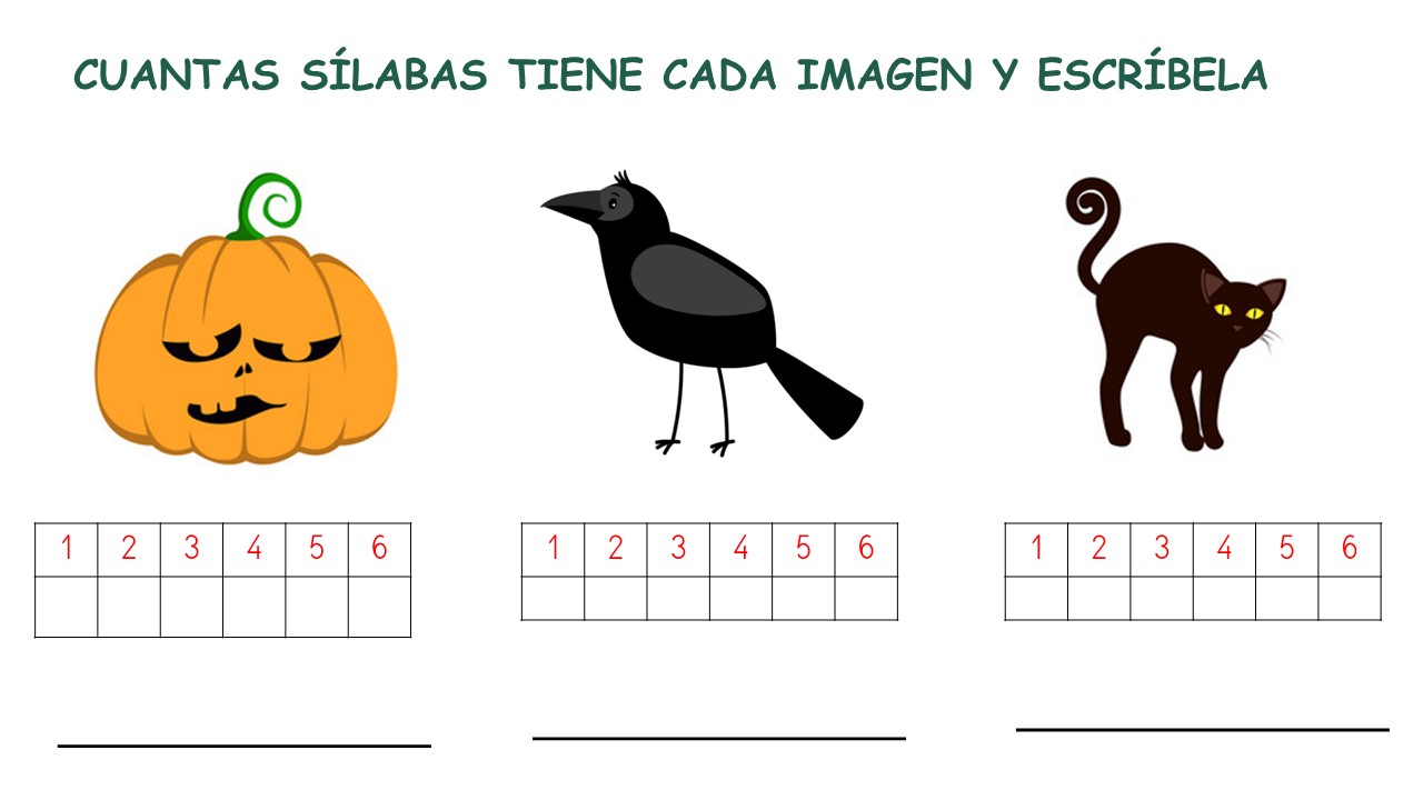 cuenta sílabas halloween (3) - Orientación Andújar - Recursos Educativos