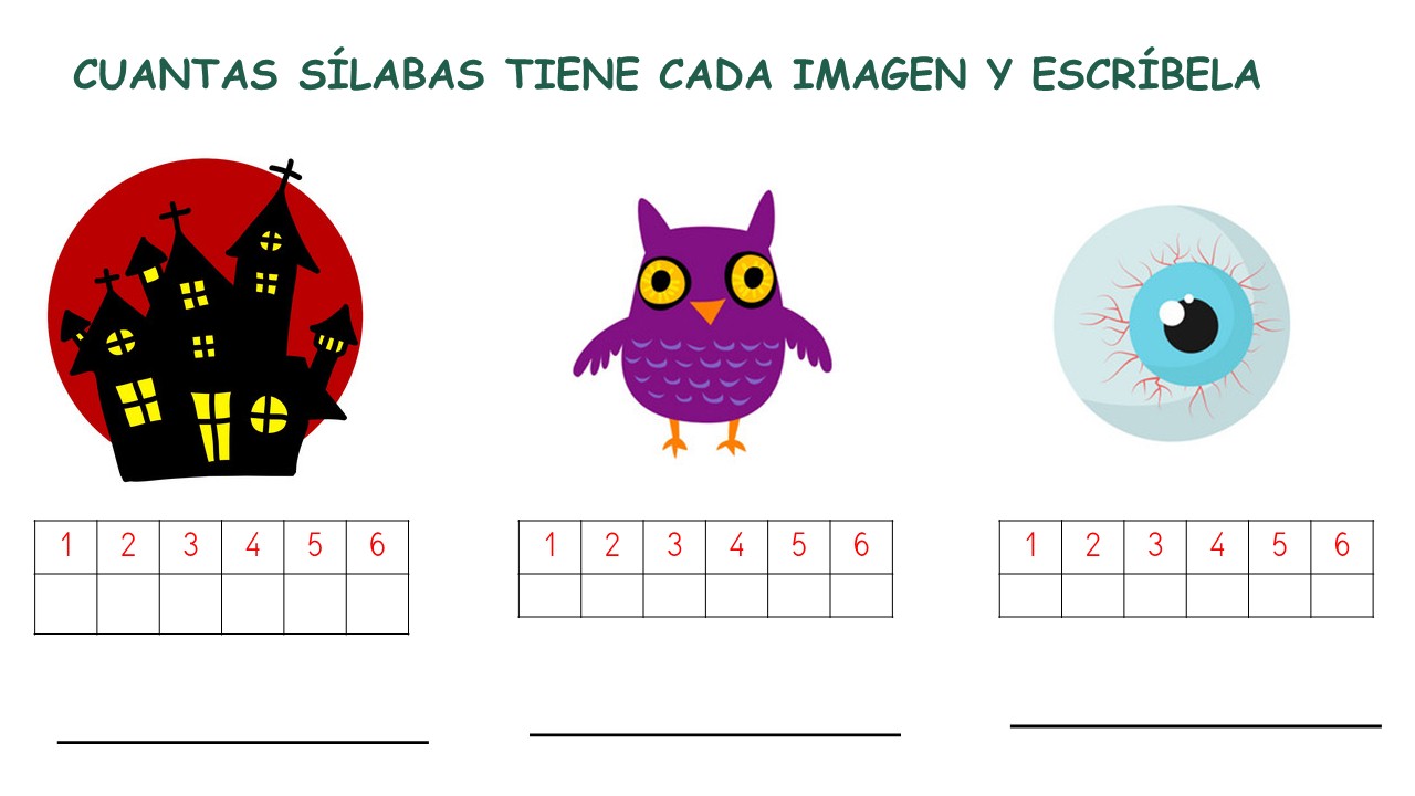 cuenta sílabas halloween (5) - Orientación Andújar - Recursos Educativos