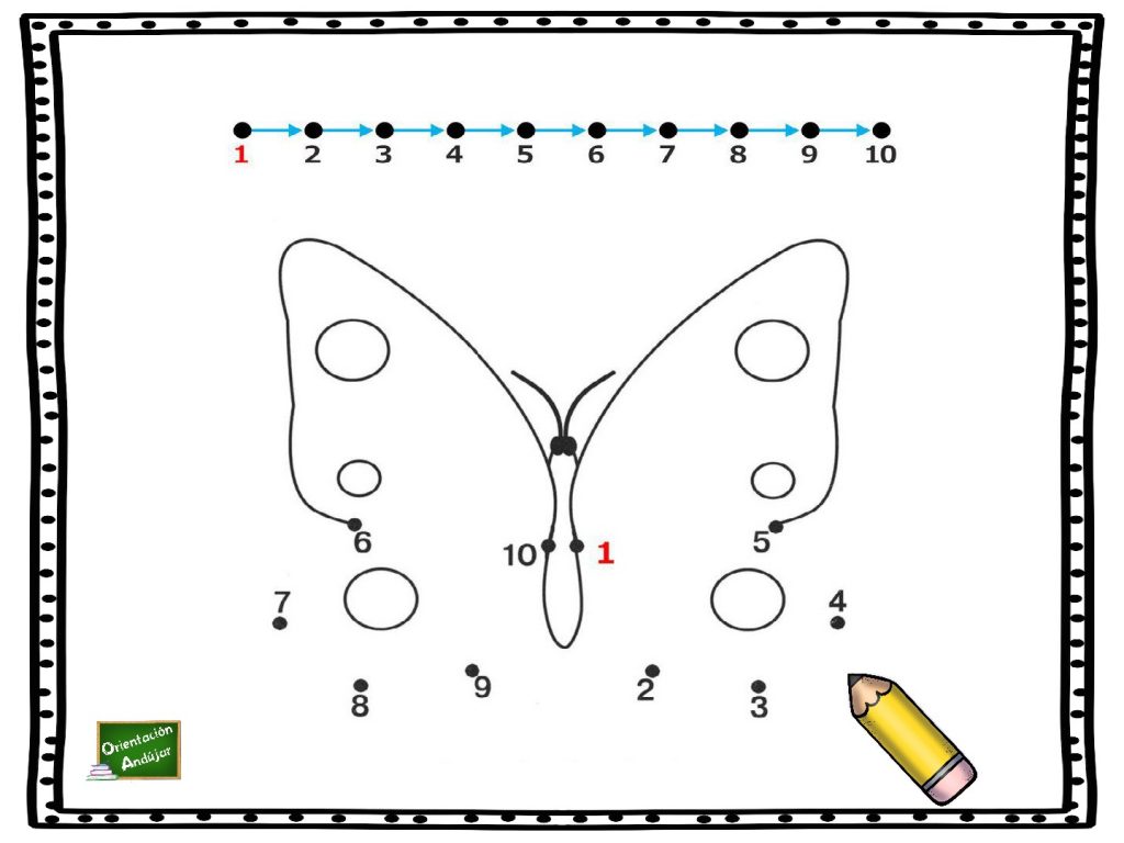 Fichas de motricidad fina: Une los números y completa el dibujo ...