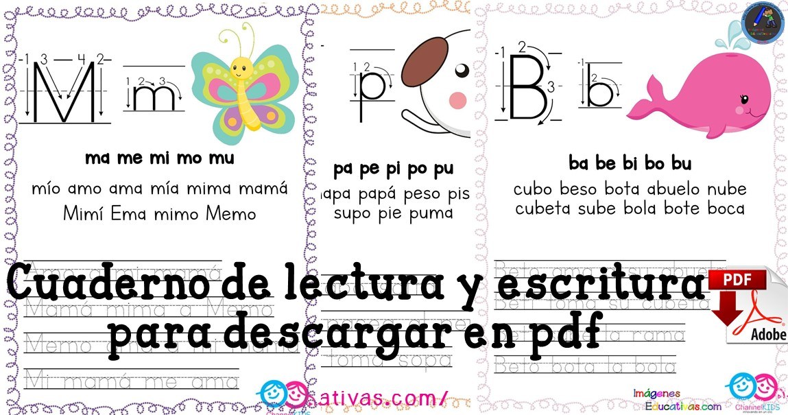 Cuaderno de lectura y escritura IDEAL PARA PRIMEROS CURSOS E INFANTIL ...