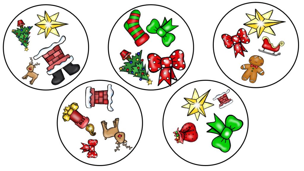 Dobble para infantil o spot it 5 imágenes letras navidad -Orientacion ...