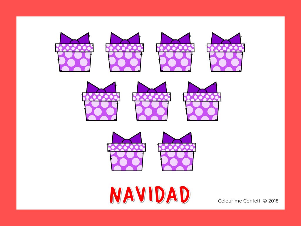 Subitización especial Navidad por Colour me Confetti -Orientacion Andujar