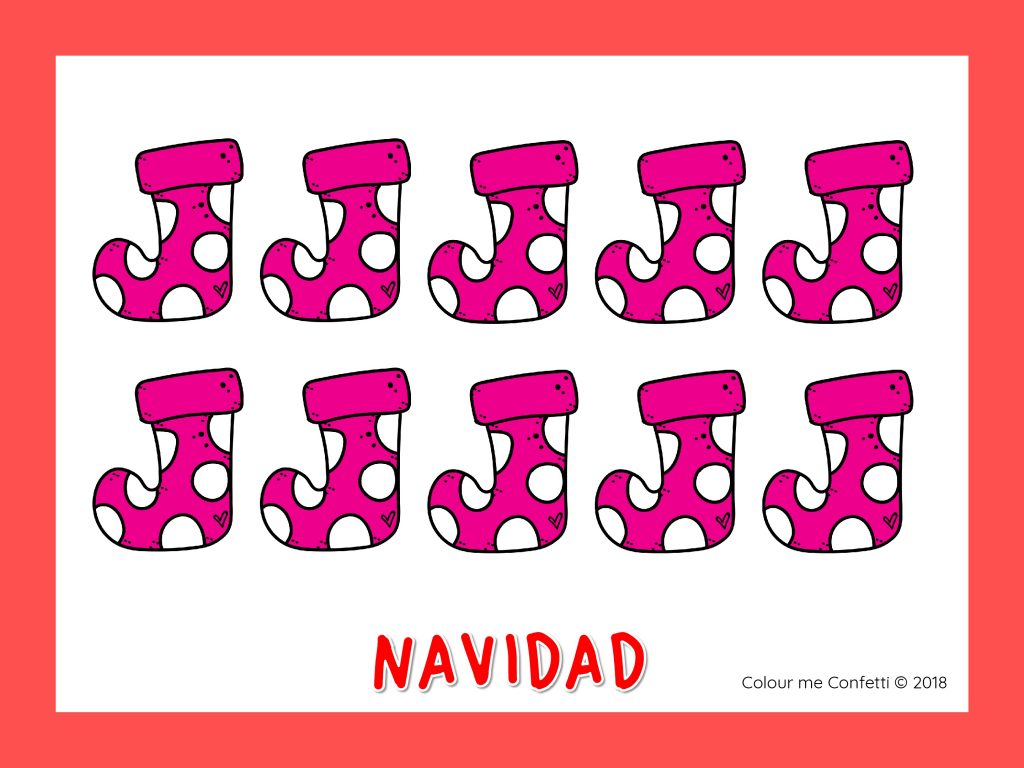 Subitización especial Navidad por Colour me Confetti -Orientacion Andujar
