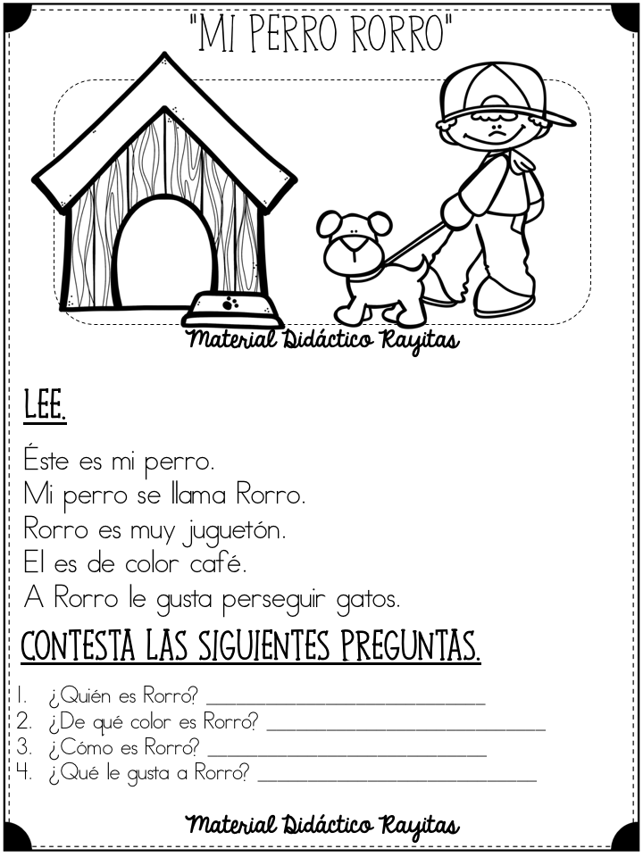 20 lecturitas de comprensión lectora los animalitos (1) - Orientación ...