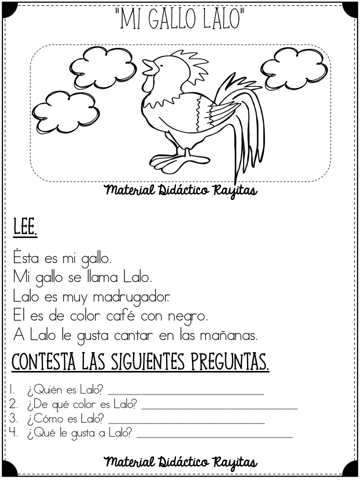 20 lecturitas de comprensión lectora los animalitos (12) - Orientación ...