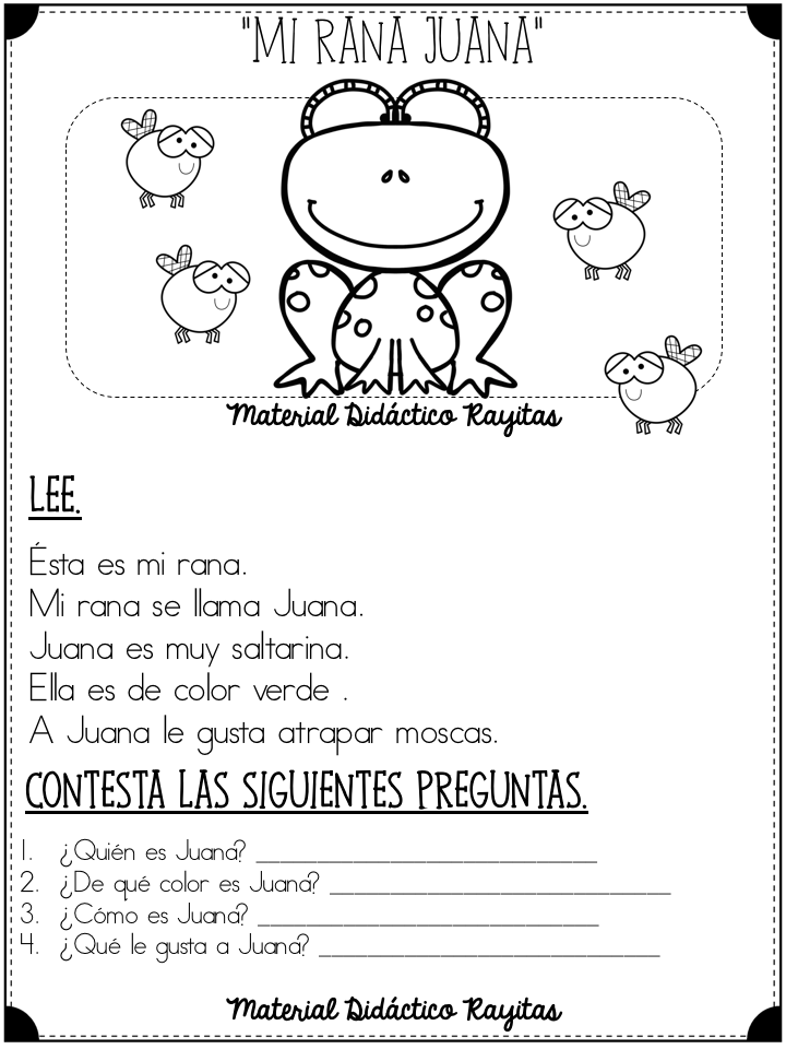 20 lecturitas de comprensión lectora los animalitos -Orientacion Andujar