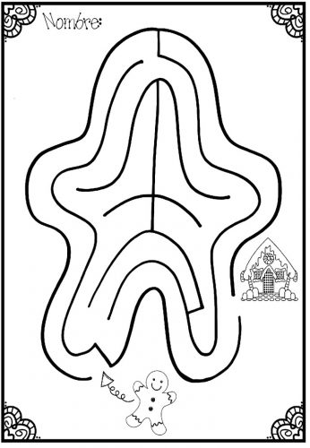 laberintos navideños listos para imprimir -Orientacion Andujar
