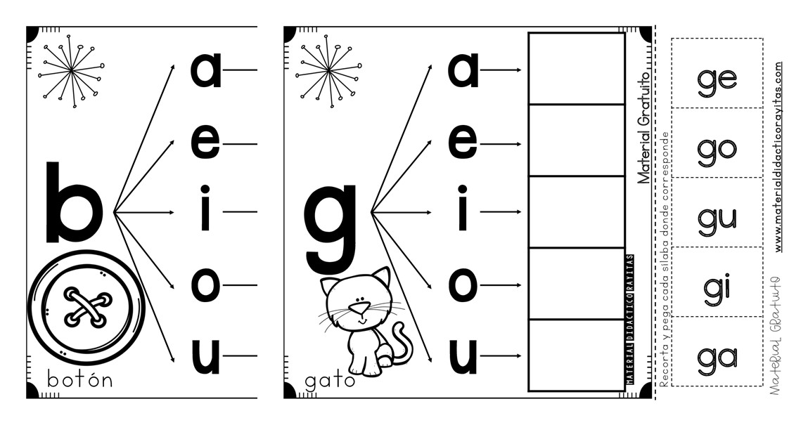Sílabas Simples, recortar y pegar -Orientacion Andujar