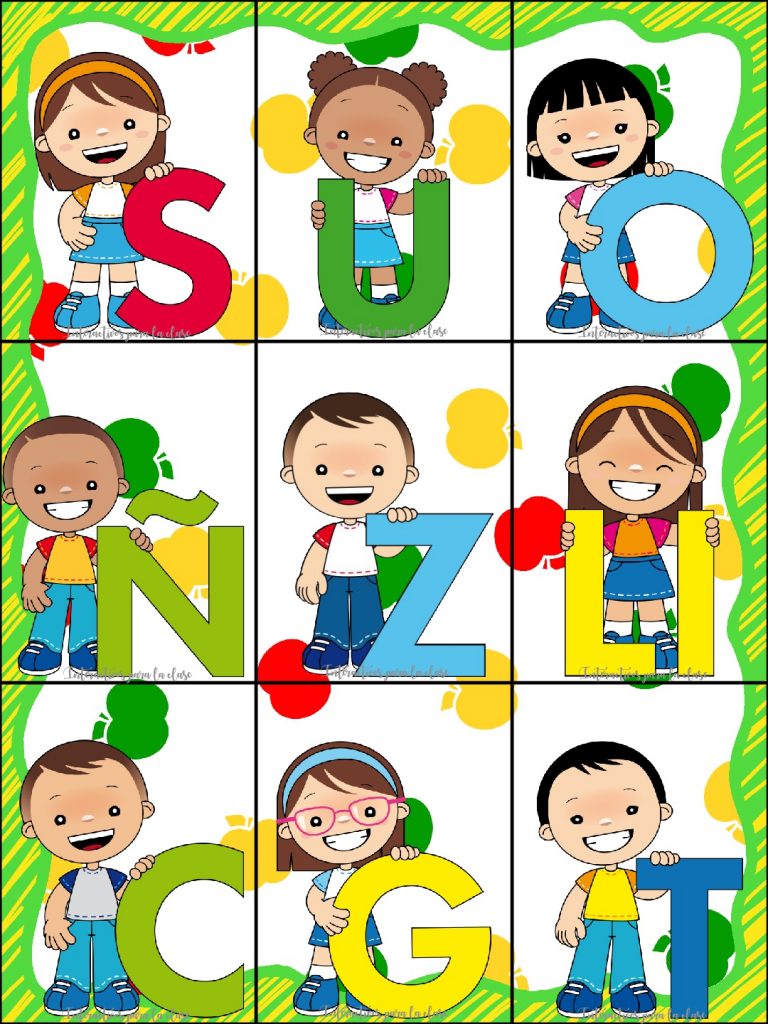 Super bingo para aprender el abecedario -Orientacion Andujar
