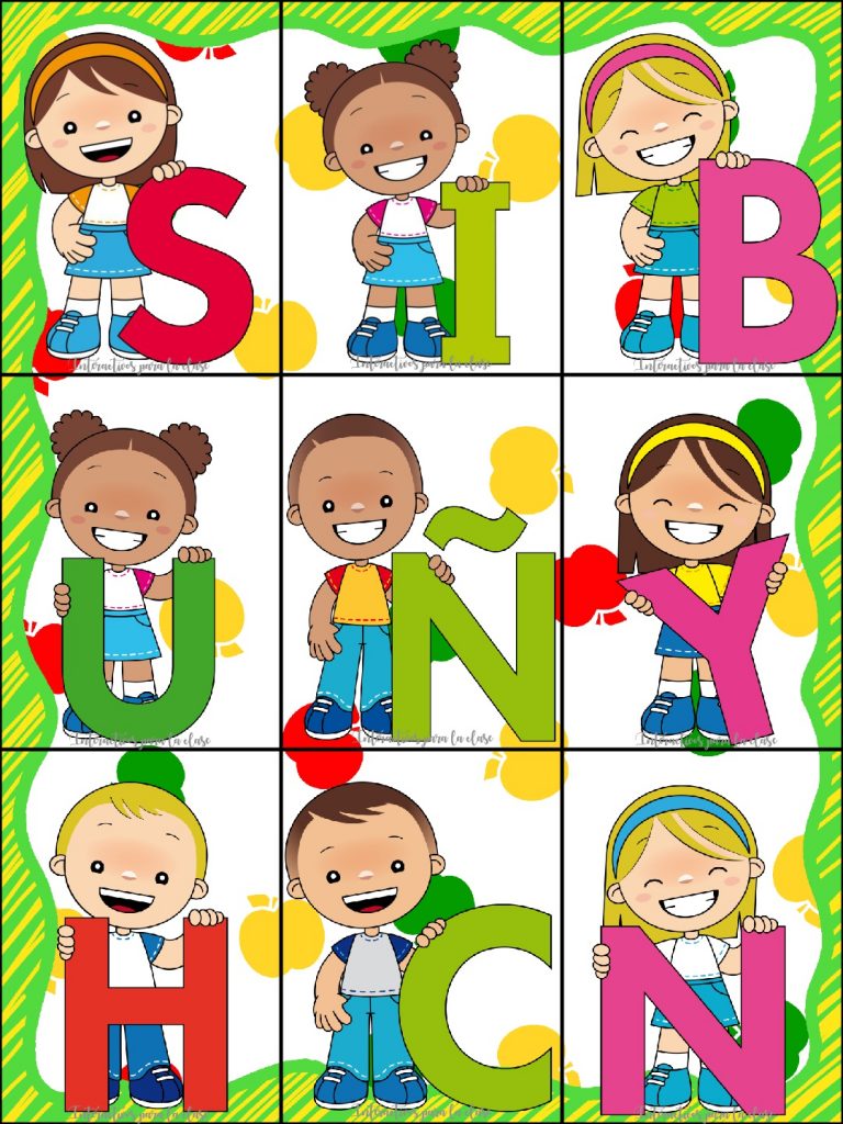 Super bingo para aprender el abecedario -Orientacion Andujar