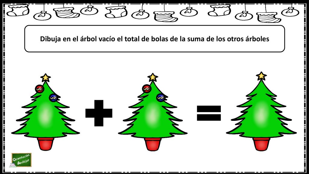 Suma y dibuja: especial actividad matemática para navidad - Orientacion ...