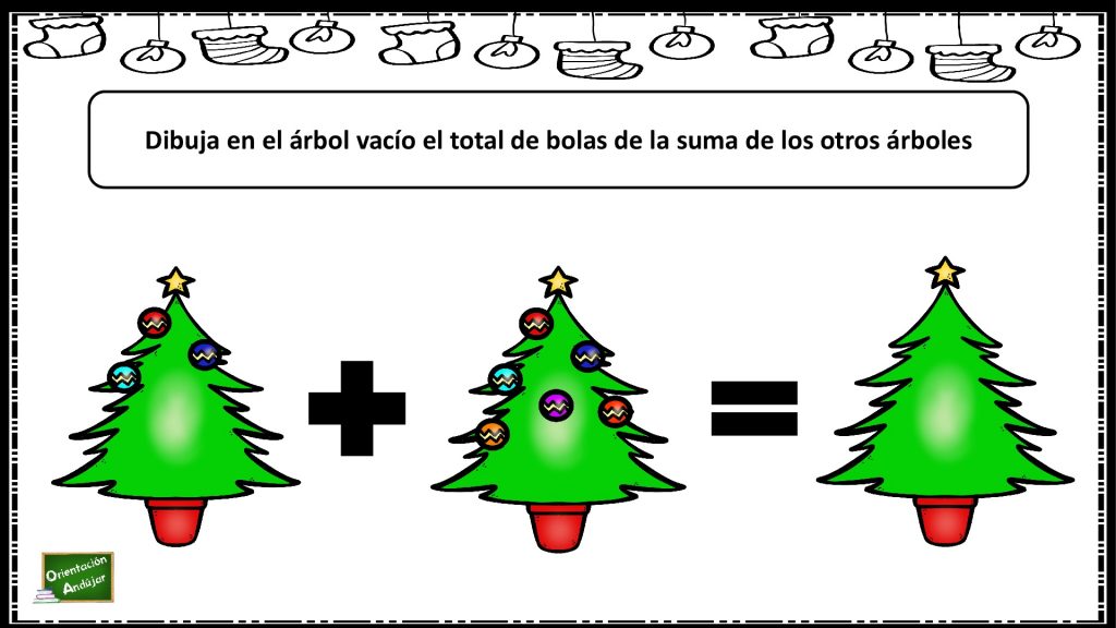 Suma y dibuja: especial actividad matemática para navidad - Orientacion ...