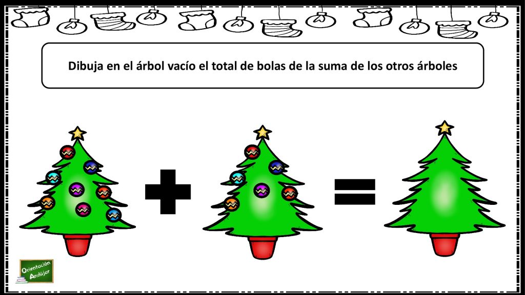 Suma y dibuja: especial actividad matemática para navidad - Orientacion ...