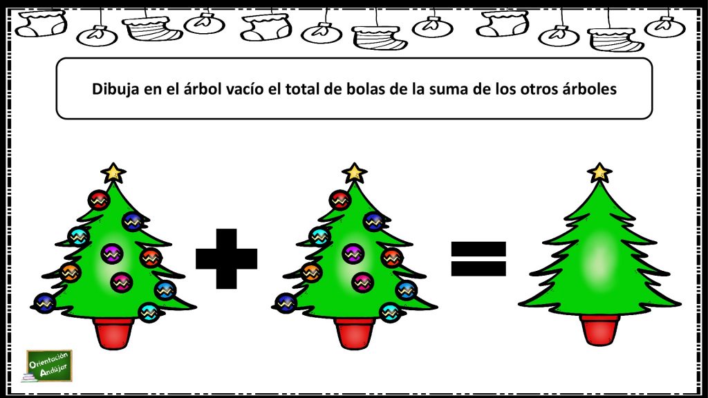 Suma y dibuja: especial actividad matemática para navidad - Orientacion ...
